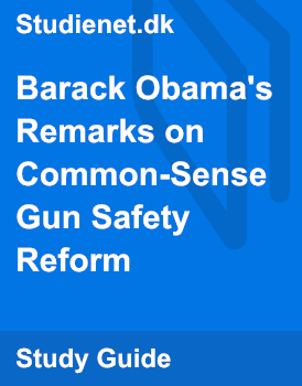 Barack Obama's Remarks on Common-Sense Gun Safety Reform | Analysis