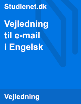 Eksempler på e-mails i Engelsk