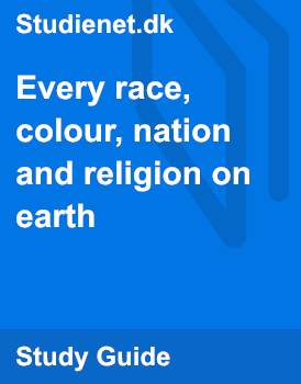 Summary of Every race, colour, nation and religion on earth