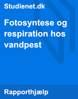Fotosyntese og respiration hos vandpest | Studienet.dk