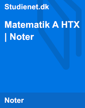 Matematik A HTX | Noter | Studienet.dk