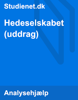 Hedeselskabet (uddrag) af Malthe Tellerup | Studienet.dk