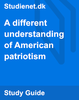 Analysis of A different understanding of American patriotism