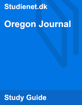 Oregon Journal | Analysis | Studienet.dk