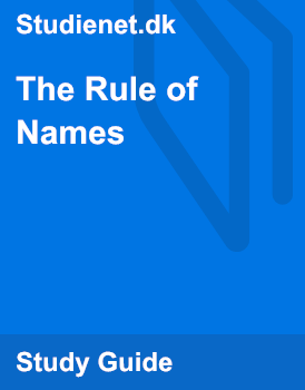 The Rule of Names | Summary